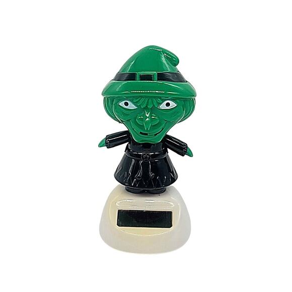 Holiday | Halloween Solar Powered Dancing Scary Witch Bobble Head Green ...